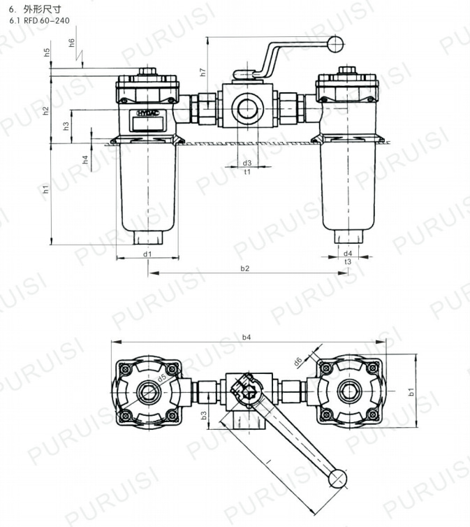 Type PFD In-line Duplex Filter - PURUISI-FILTER